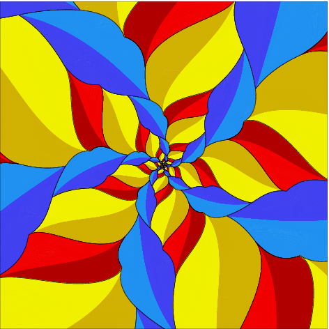 Hyperbolic outside complex hyperbolic inside : mathpics
